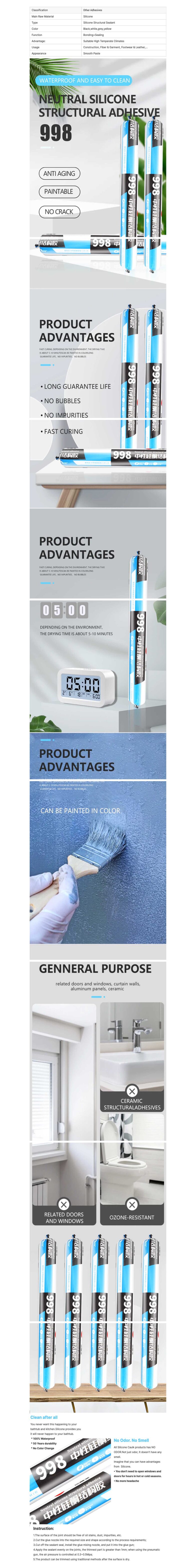 Polymer Modified Structural Silicone sealant 998 - onyxengineerings