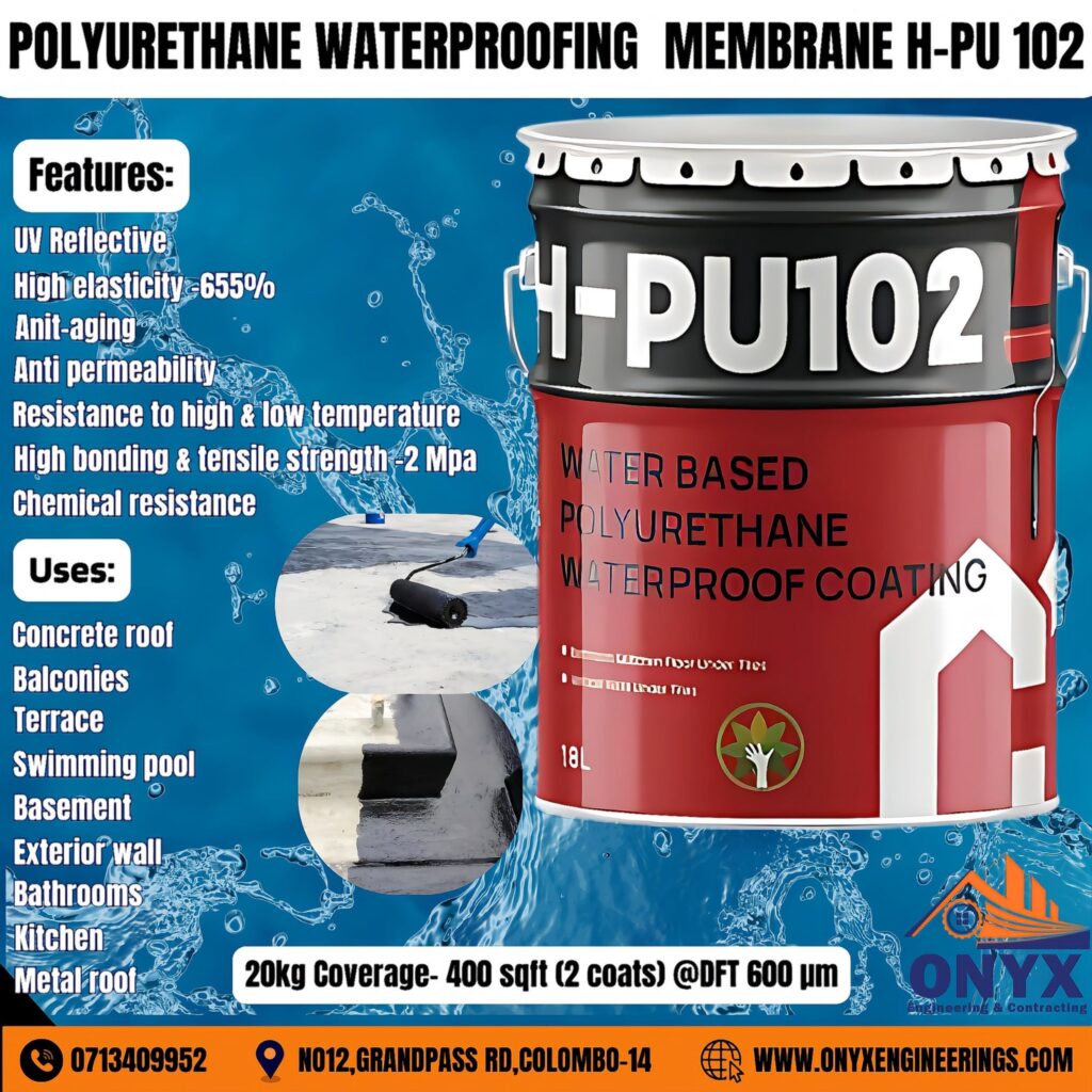 Polyurethane waterproofing liquid membrane H-PU101 - onyxengineerings